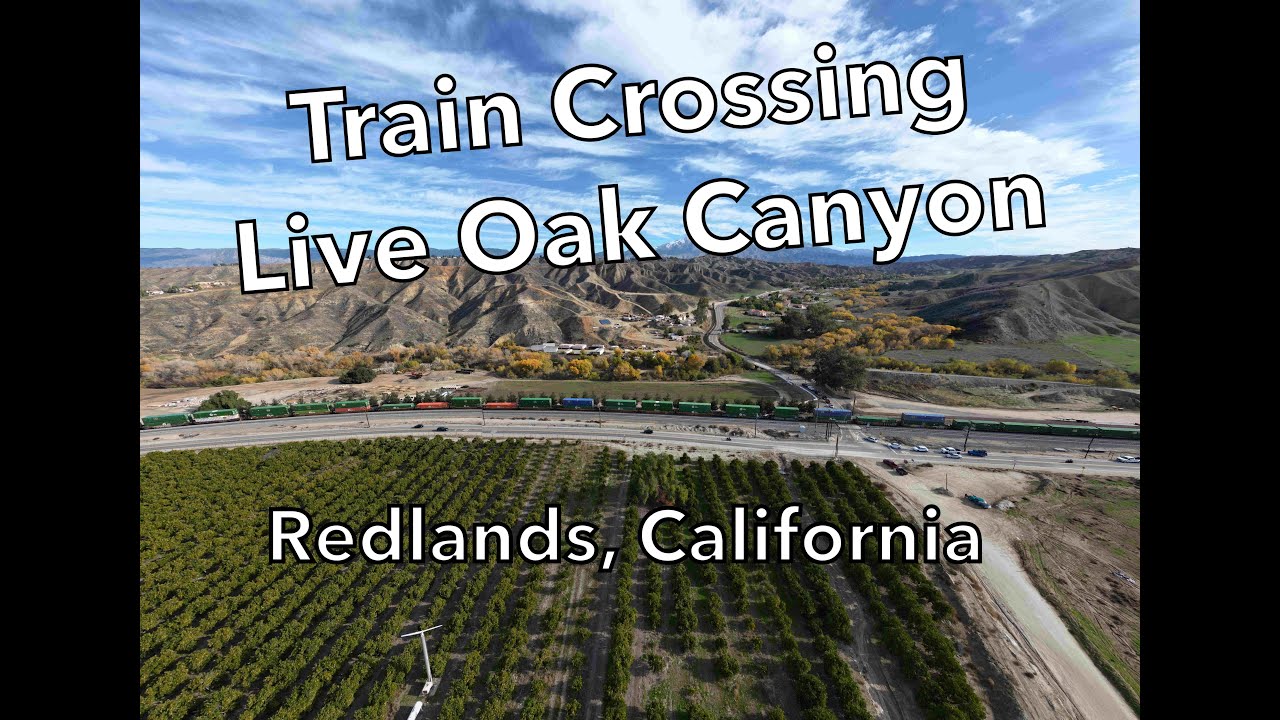 A Train at Live oak Canyon Crossing in Redlands, California. - YouTube