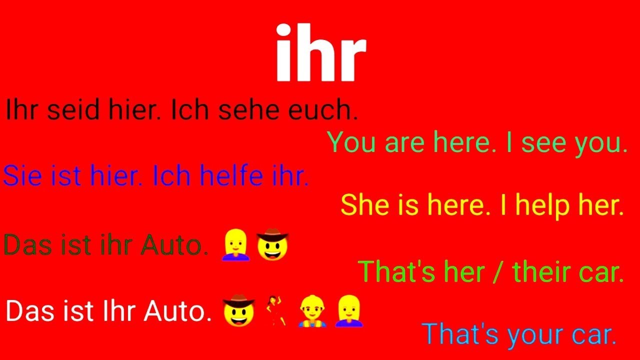 #mein #sein #ihr Die Possessivartikel lauten: mein, dein, sein, ihr ...