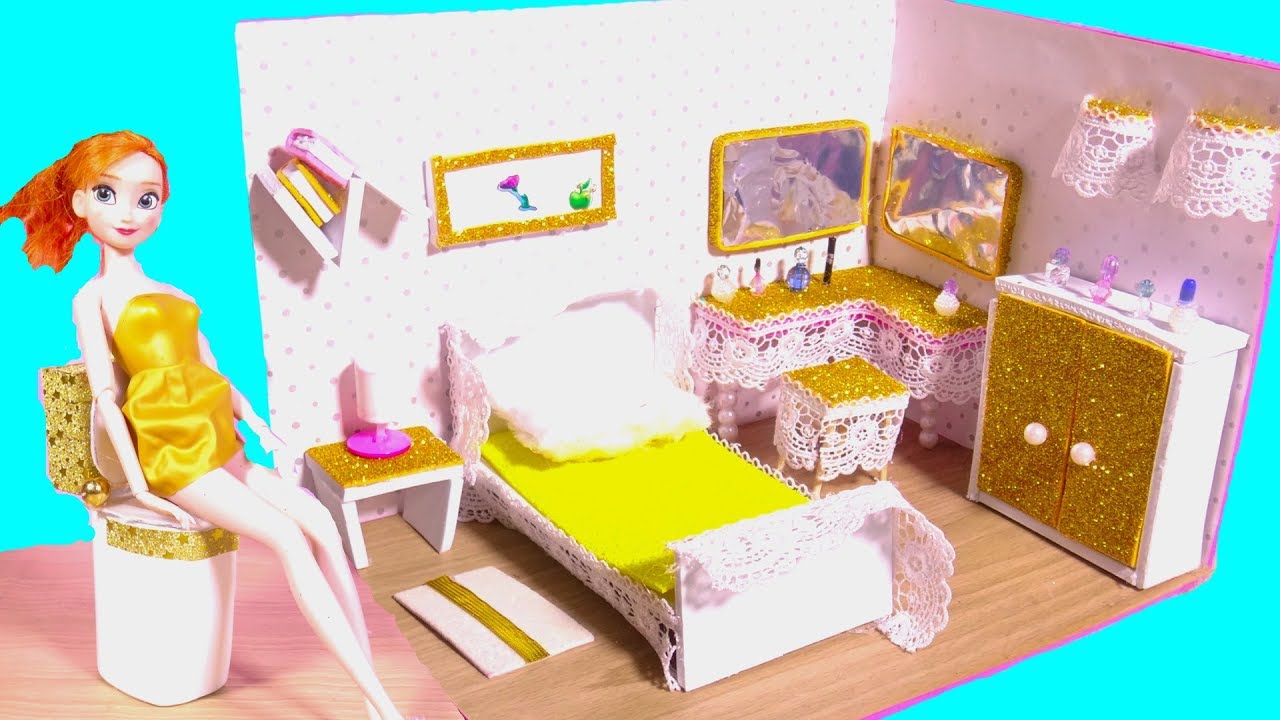 DIY Miniature Dollhouses ~ Disney Princess Dollhouse, Bedroom, etc ...