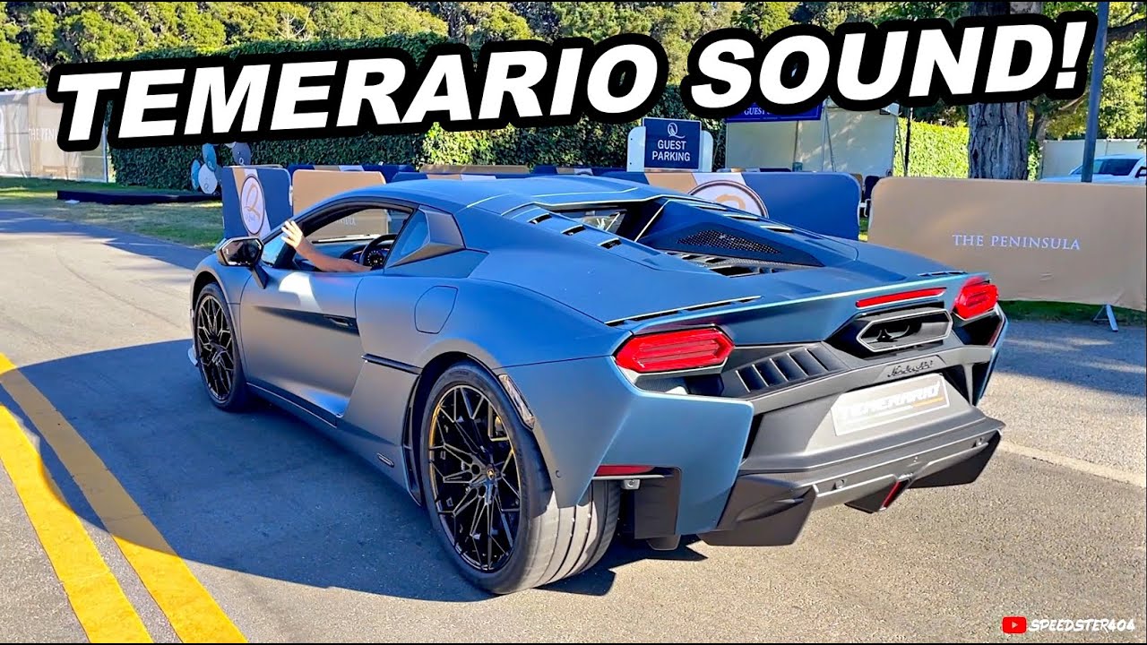 FIRST Lamborghini Temerario Revving, Driving & Engine Cold Start Sound ...
