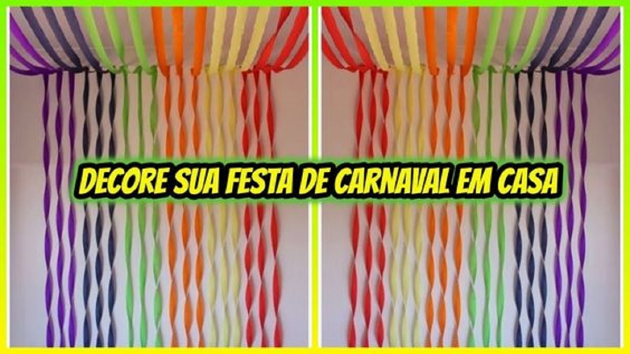 CARNAVAL 2026 - 8 DECORAÇÕES PARA A SUA FESTA (UTILIZANDO PAPEL CREPOM ...