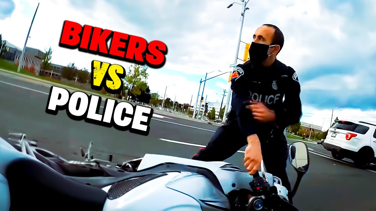 BIKERS VS COPS | Best Motorcycle Police Chase | Angry And Cool Cops ...