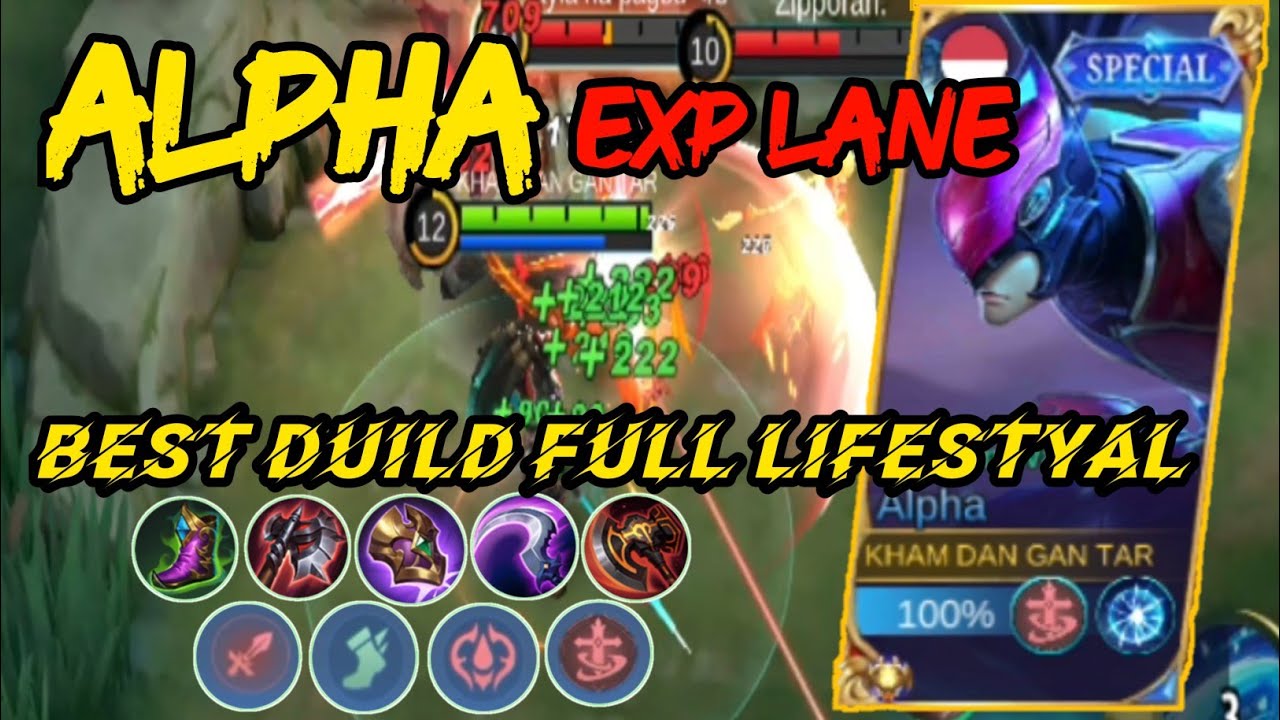 Pacth Baru Best Build and Emblem Lifestyal For Alpha Exp Lane 2023 ...