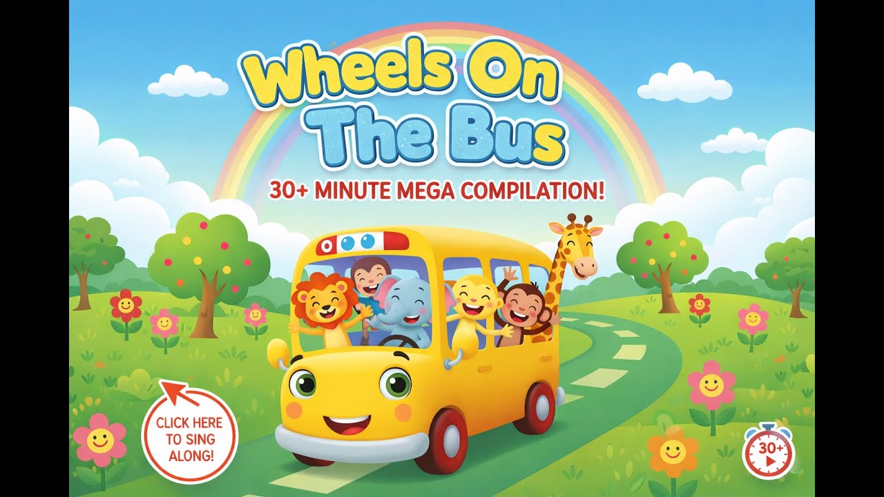 Wheels on the Bus & Friends! 🚌 | KARAOKE Sing Along | Kids Love Rhyme ...