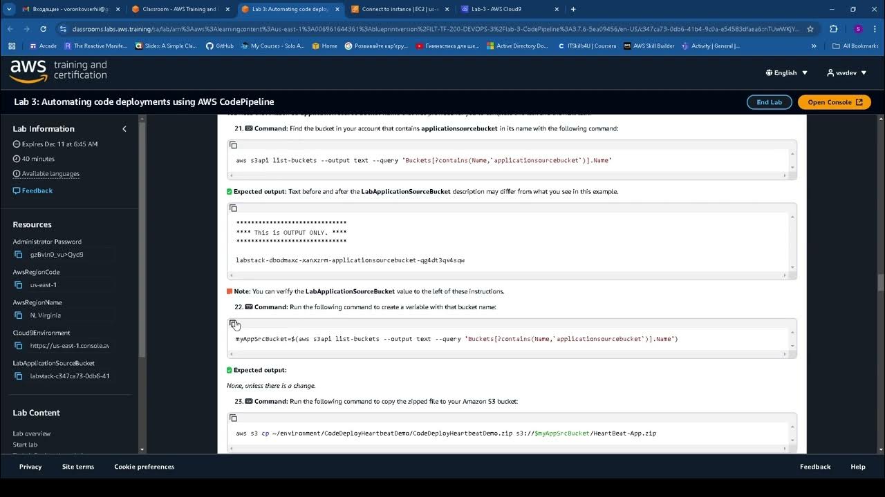 DevOps Engineering on AWS Lab 3: Automating code deployments using AWS CodePipeline - YouTube