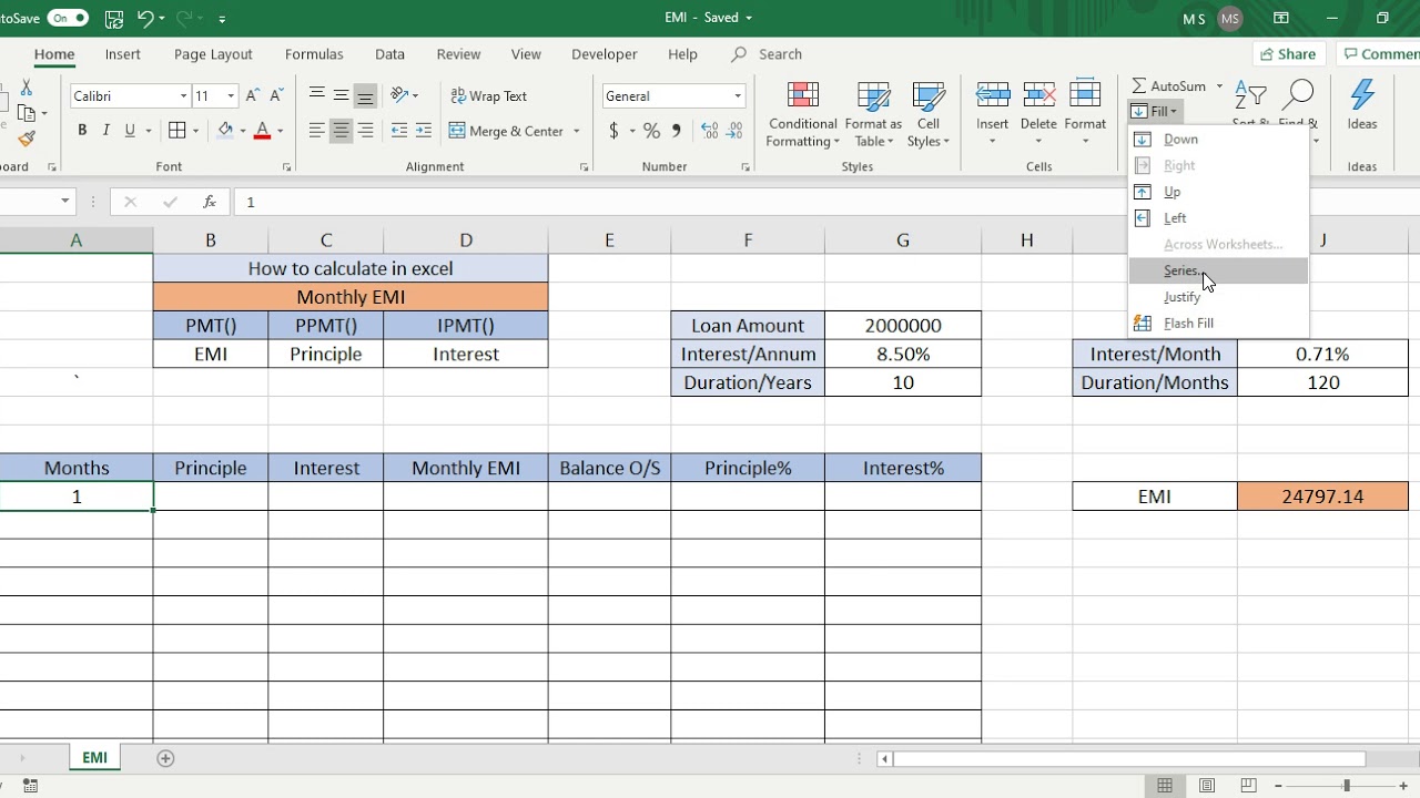 How To Calculate EMI In Excel Using PMT PPMT IPMT Excel Function How To Calculate EMI In Excel Using PMT PPMT IPMT Excel Function