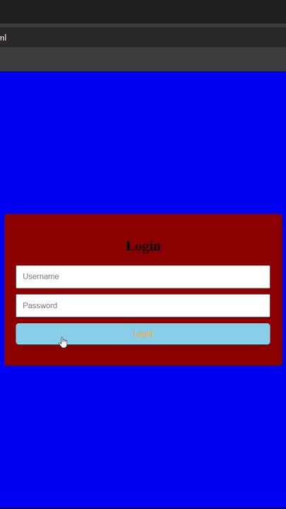 Easy Login Page Animation Css Html Loginpage Codebuddy Codinglanguages Webdevelopment 