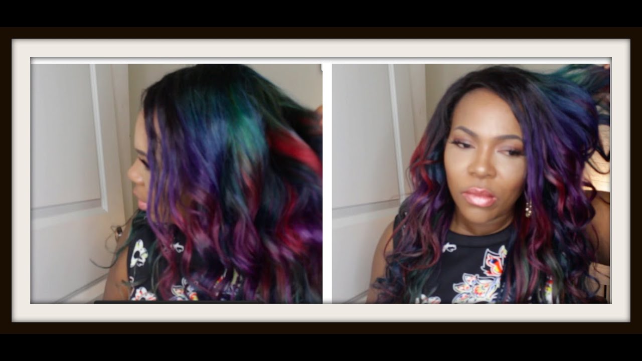 OIL SLICK COLOR ON WEAVE/ REVIEW SLOVE HAIR/ALIEXPRESS| amanda afutu ...