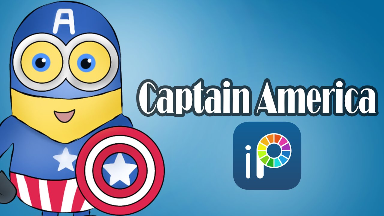 Draw Captain America Minion | ibis paint x - YouTube