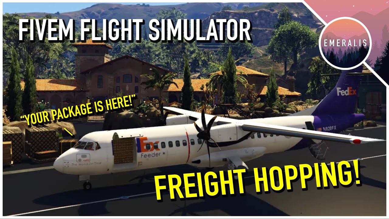 FREIGHT HOPPING! FiveM Lucaas Flight Simulator Timelapse ATR 72-500 ...