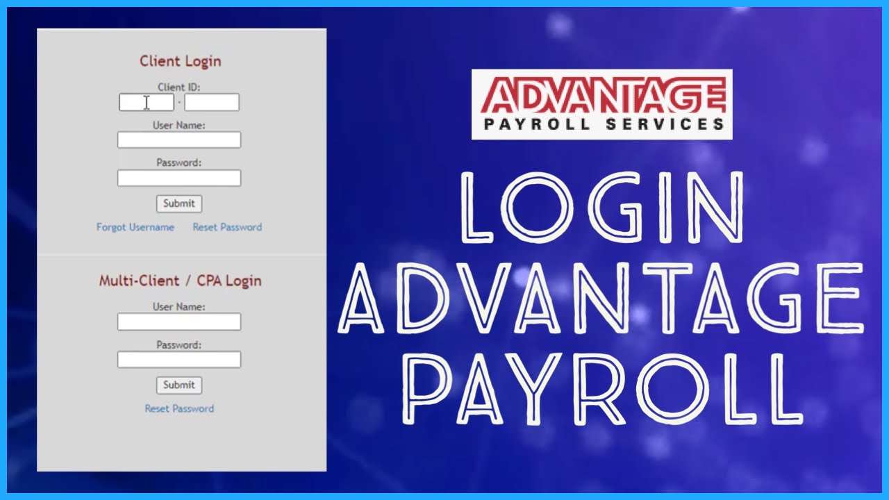 How To Login Advantage Payroll Account | Advantage Payroll Login (2023 ...