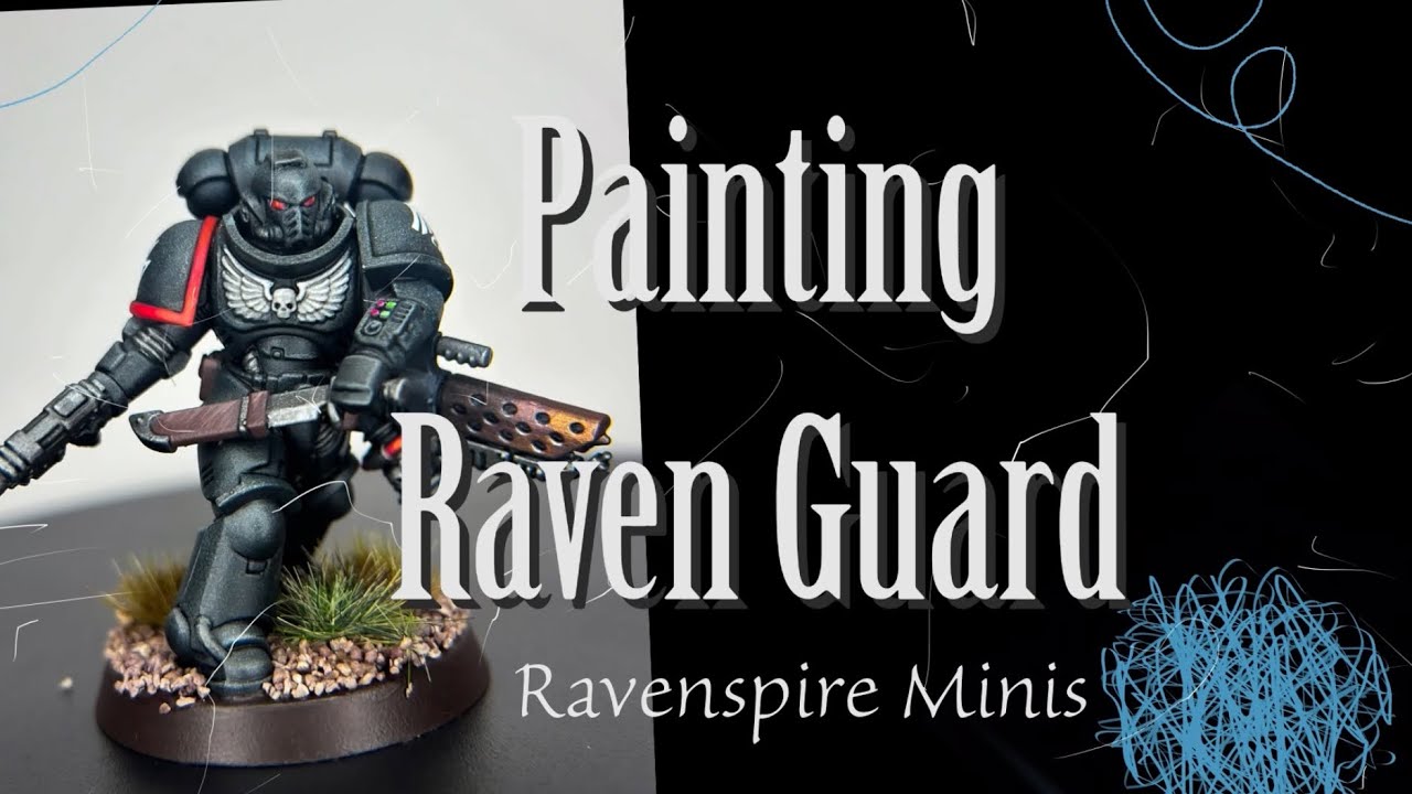 How to paint Raven Guard or any black armour - YouTube