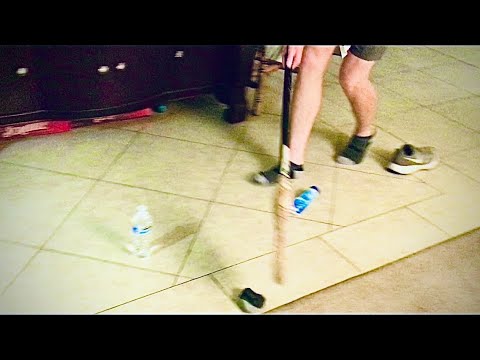 pe at home: Broom Hockey Dribbling - YouTube