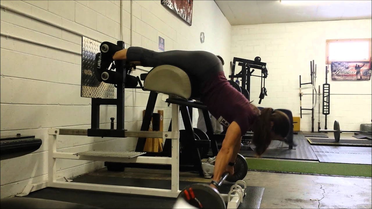 Back Raise Deadlift on GHR - YouTube