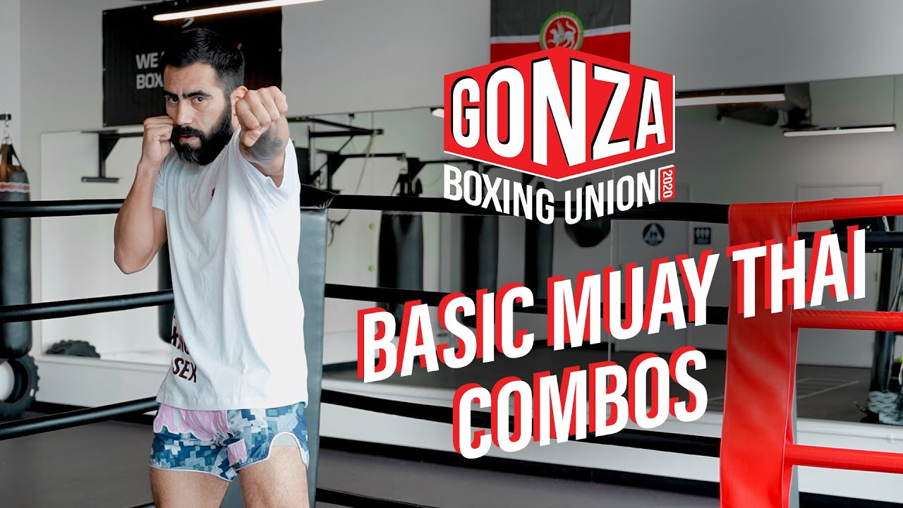 Basic Muay Thai combos - YouTube