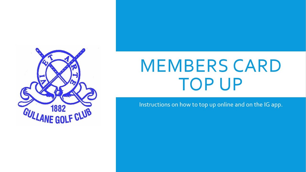 Members Card Top Up - YouTube