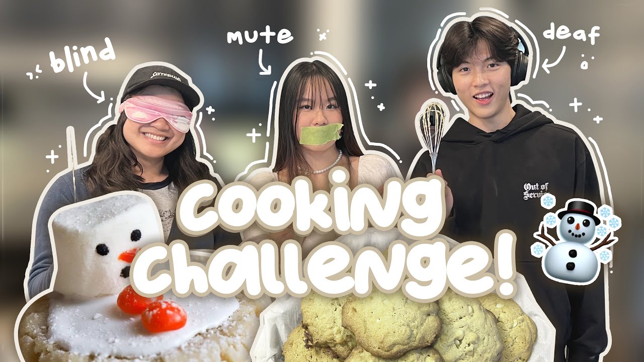 cooking challenge 🧁: blind deaf and mute, attempting to bake matcha ...