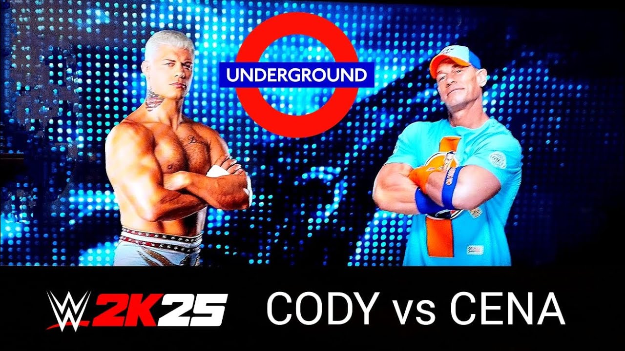 WWE 2K25 ARENA UNDERGROUND MATCH (PS4) CODY vs CENA - YouTube