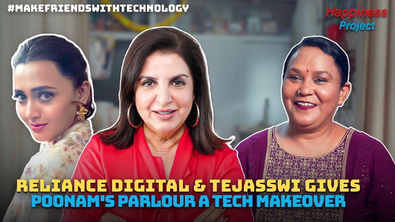Tejasswi Turns Poonam's Dream Into Reality with Reliance Digital Happiness Project@FarahKhanK ...