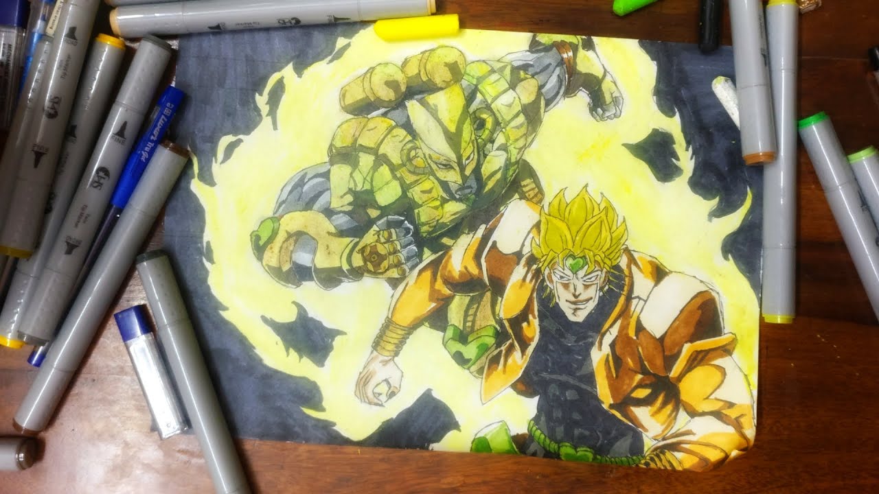 Drawing Dio Brando from JoJo's bizzare adventures - YouTube