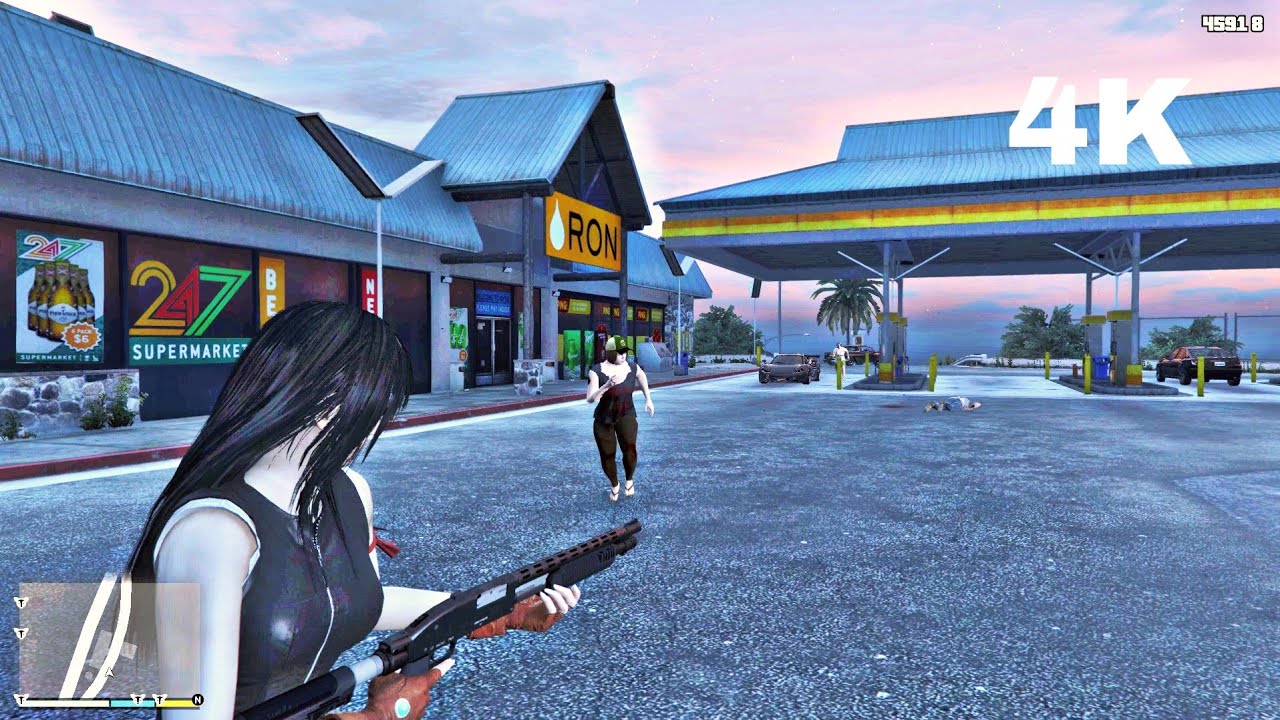 Tifa Lockhart Vs Zombies - GTA V - YouTube