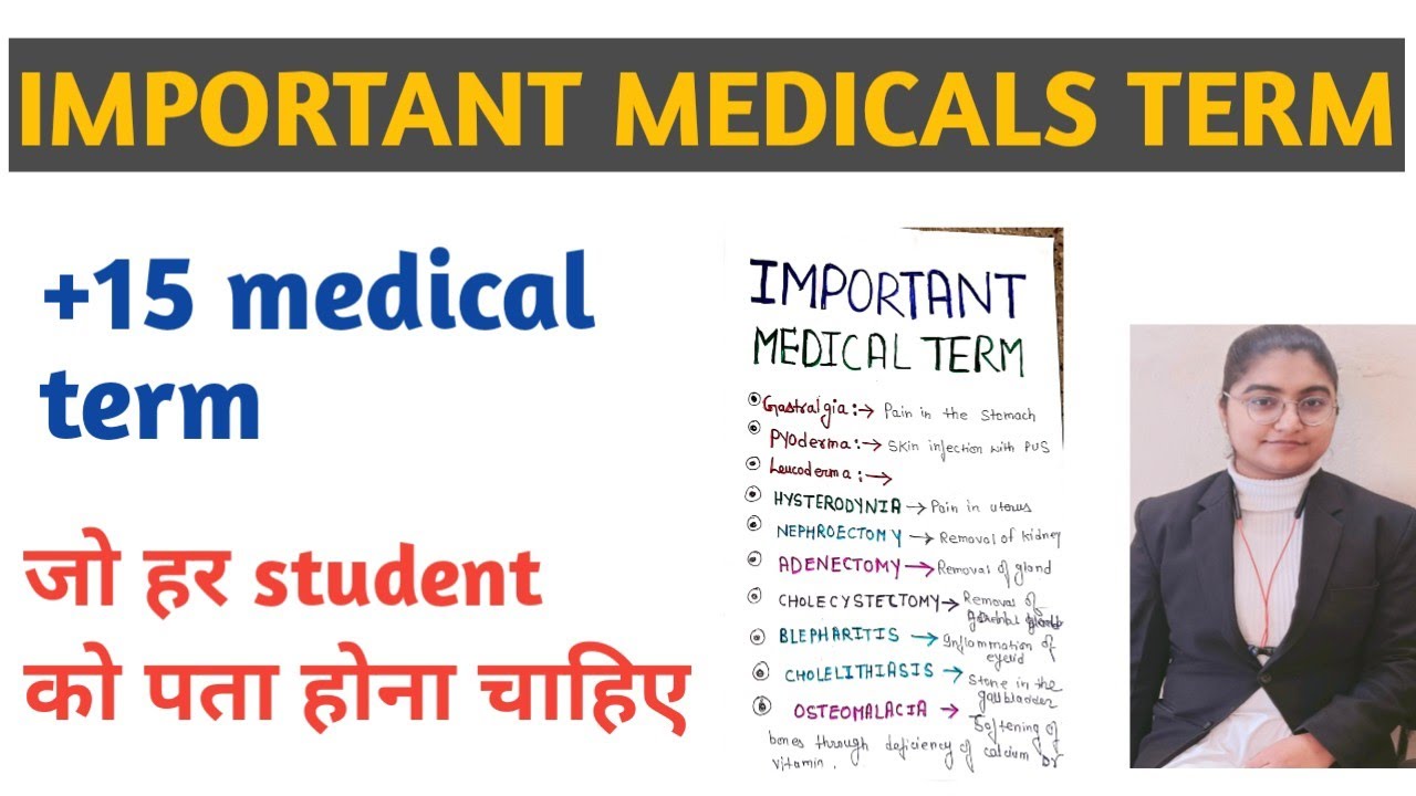 Important Medical Term/Medical Terminology - YouTube