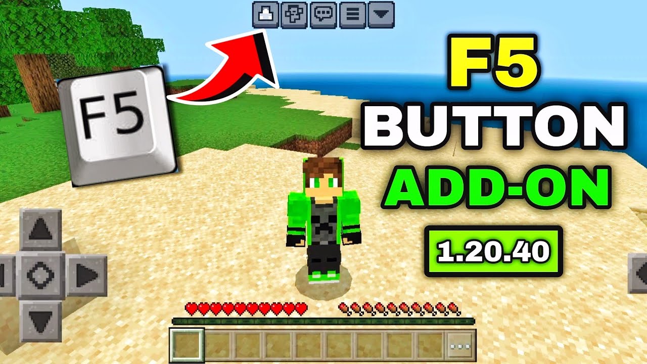 F5 Button For Minecraft Pocket Edition F5 Button Released For Minecraft Pe Youtube