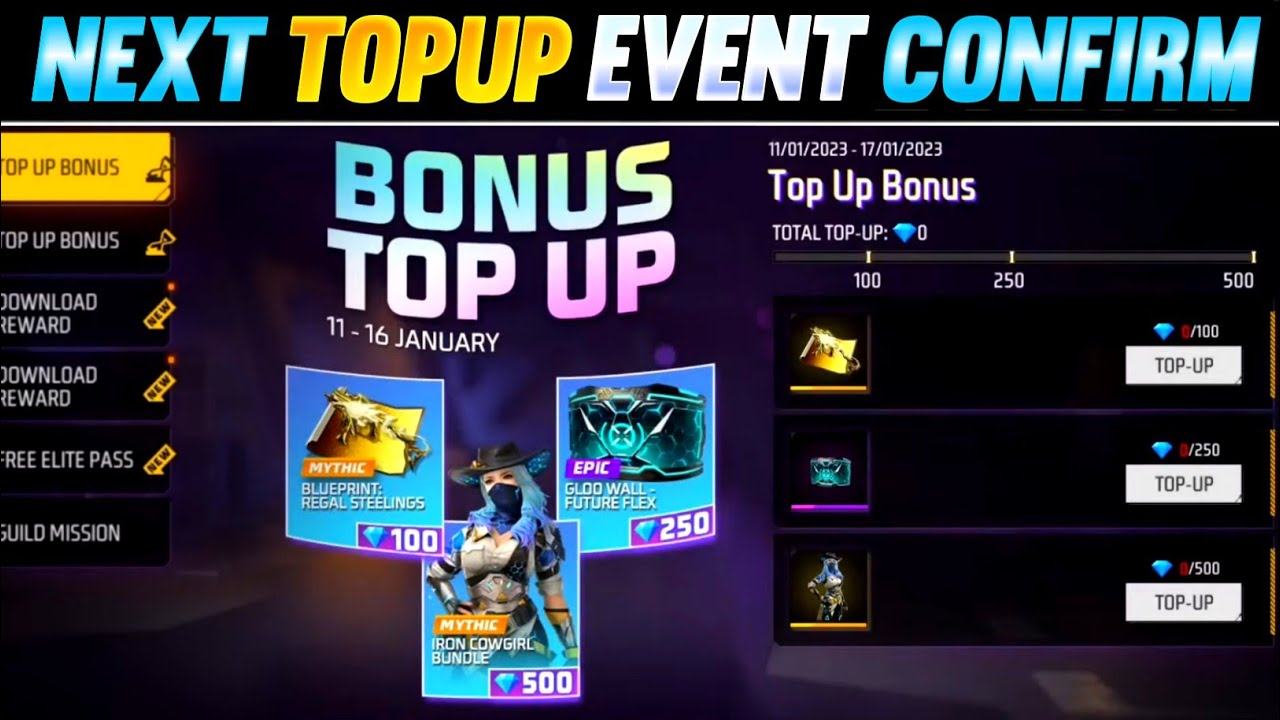 Next Topup Event Free fire || Next Top up Event | New Top up Event Free ...