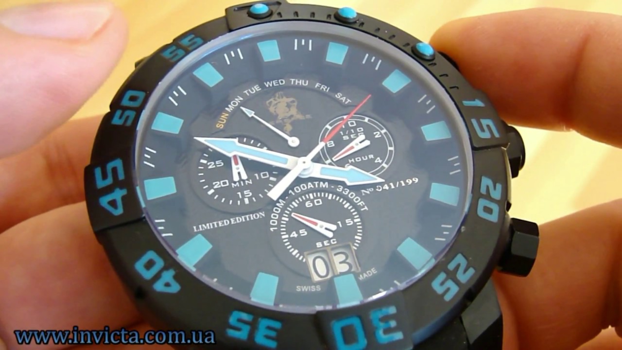 Invicta 14252 Sea Base Limited Edition Swiss Made Titanium Chronograph ...