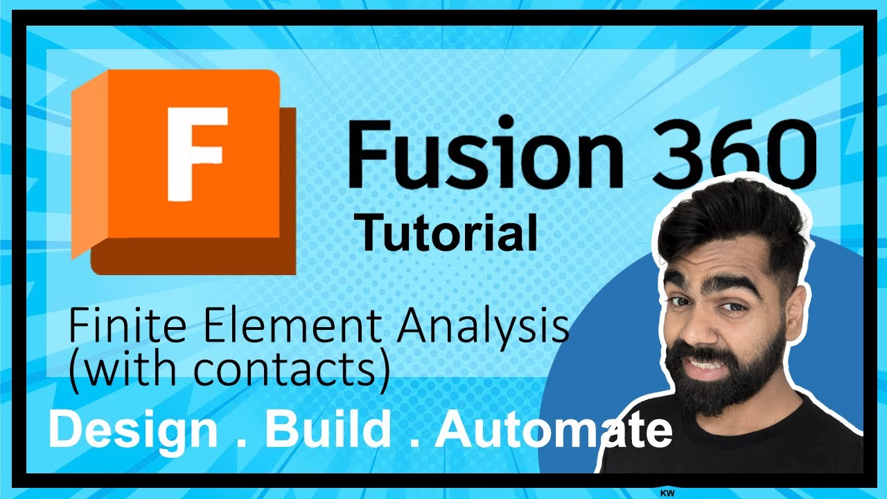 13. Fusion 360 Tutorial - Finite Element Analysis (with contacts) - YouTube