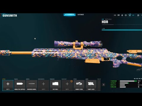 new *ONE SHOT* QUICKSCOPE HDR LOADOUT in WARZONE! 😍 (Best HDR Class ...