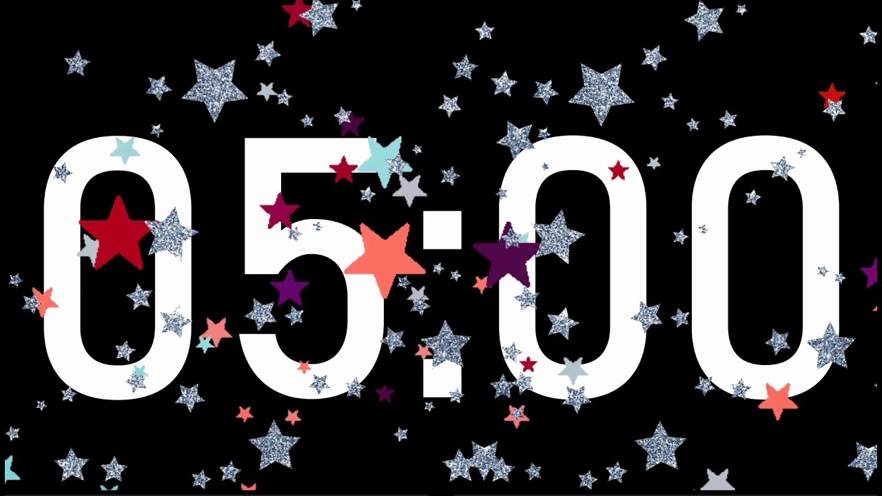 5 Minute Timer - Shooting Stars Themed - With Movement for Visual ...