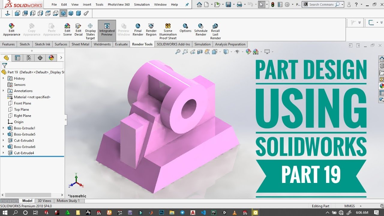 Solidworks tutorial for beginners exercise 19 in [2020] - YouTube