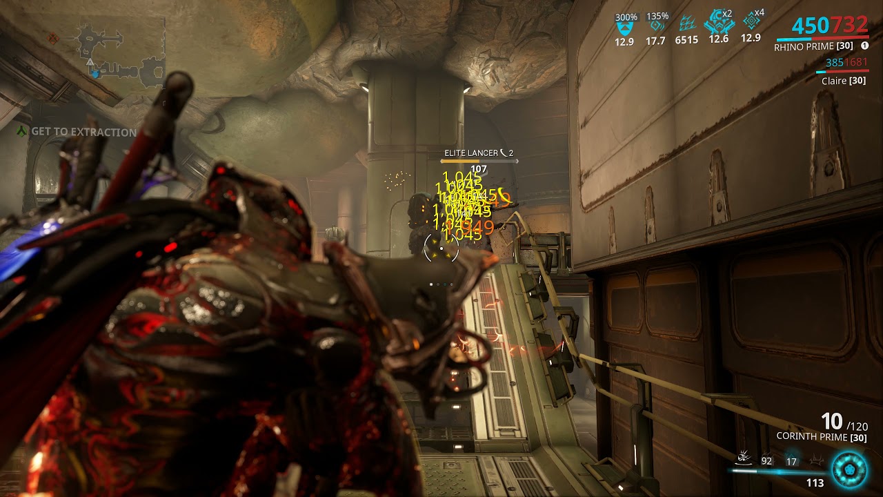 Warframe - Corinth Prime Steel Path Test - YouTube