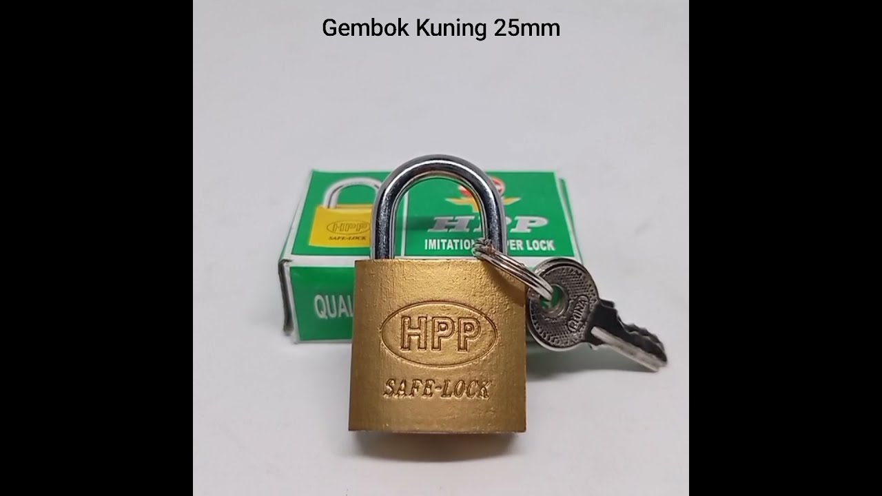 Gembok Kuning 25mm - YouTube
