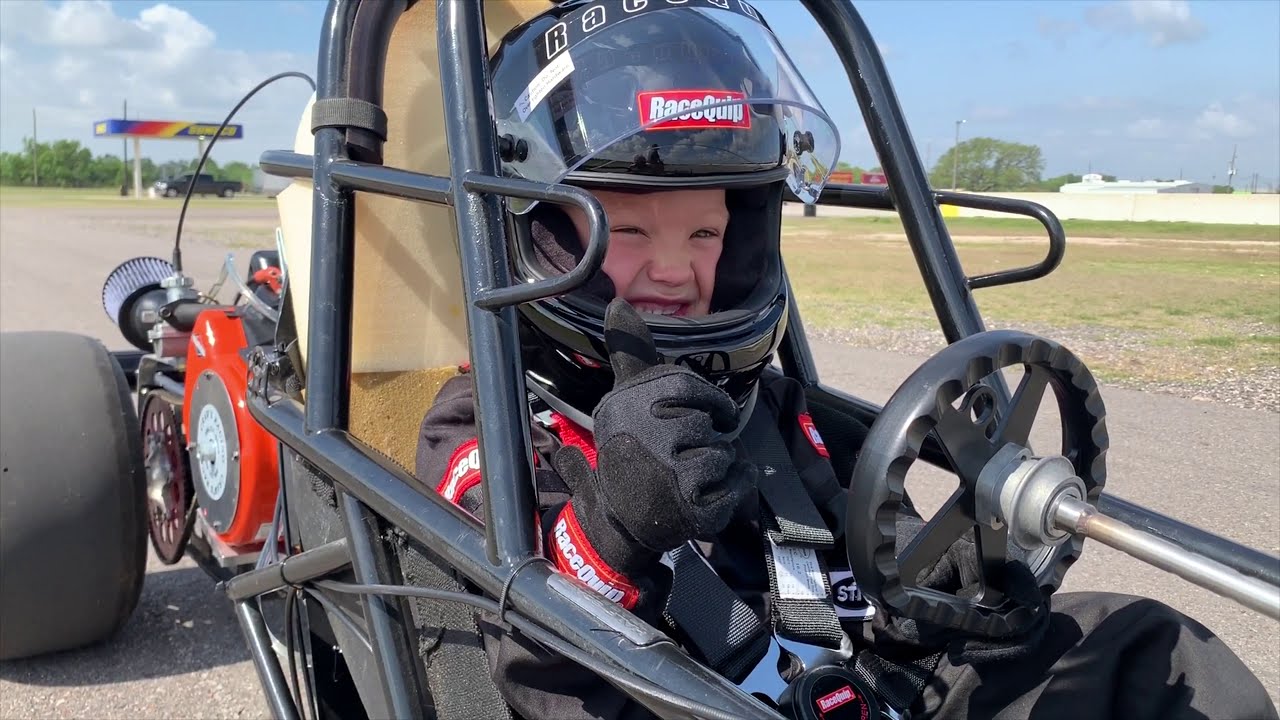 Spencer’s First Junior Dragster Test Run With a Motor @Houston Raceway ...