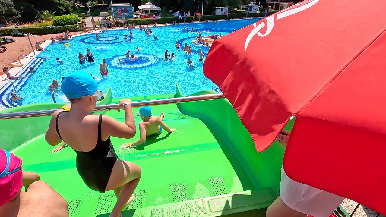 Family Water Slide at Római Strand 🇭🇺 - YouTube