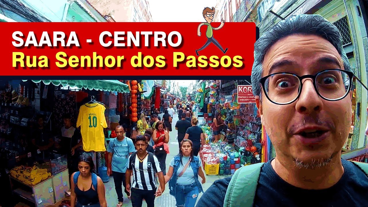 Andando Comigo no SAARA Rua Senhor Passos no centro do Rio até o Campo ...