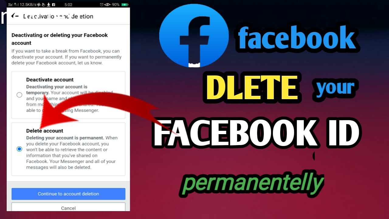 How to delete facebook account permanentally|facebook ID delete kaise ...
