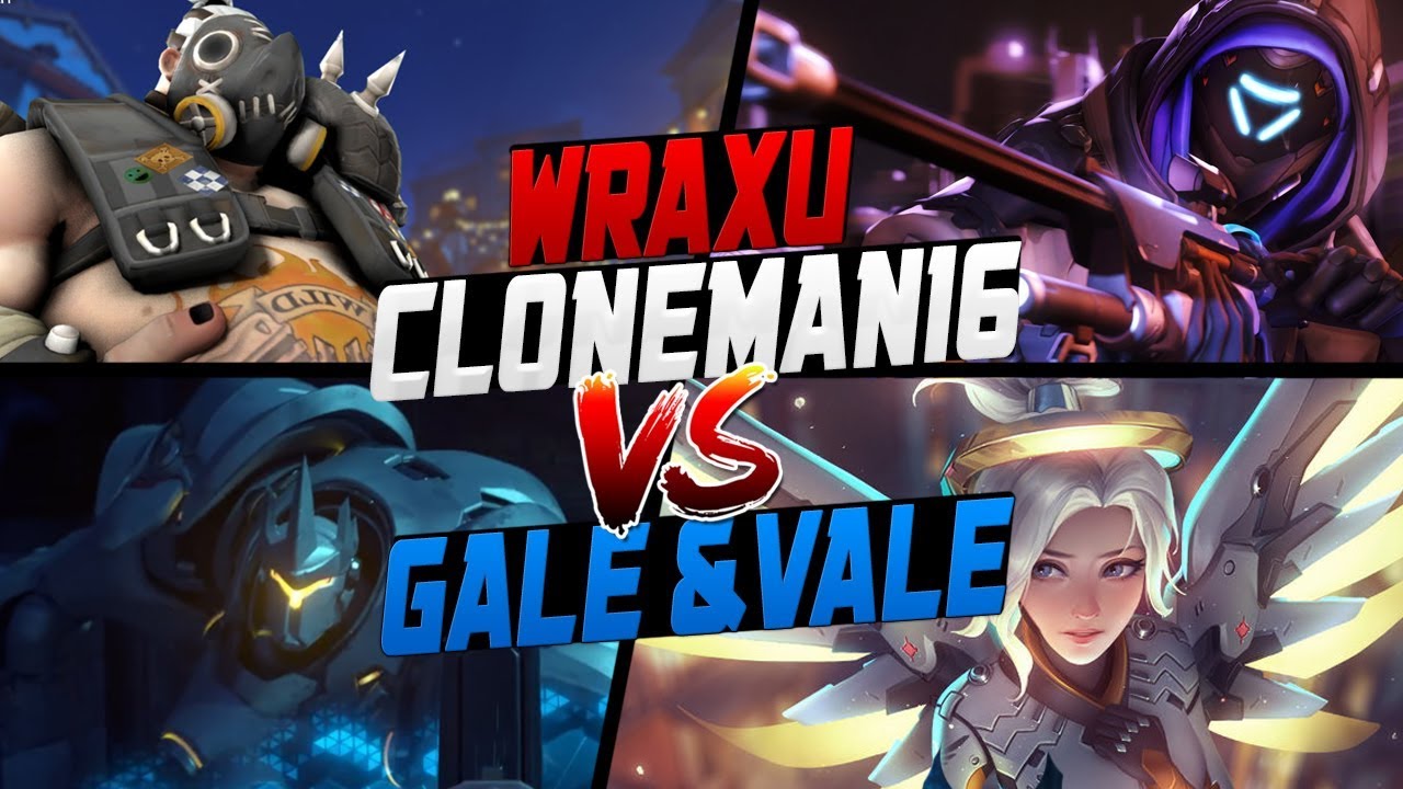 WRAXU ROADHOG & CLONEMAN16 REIN VS GALE ANA & VALE MERCY! [ OVERWATCH ...