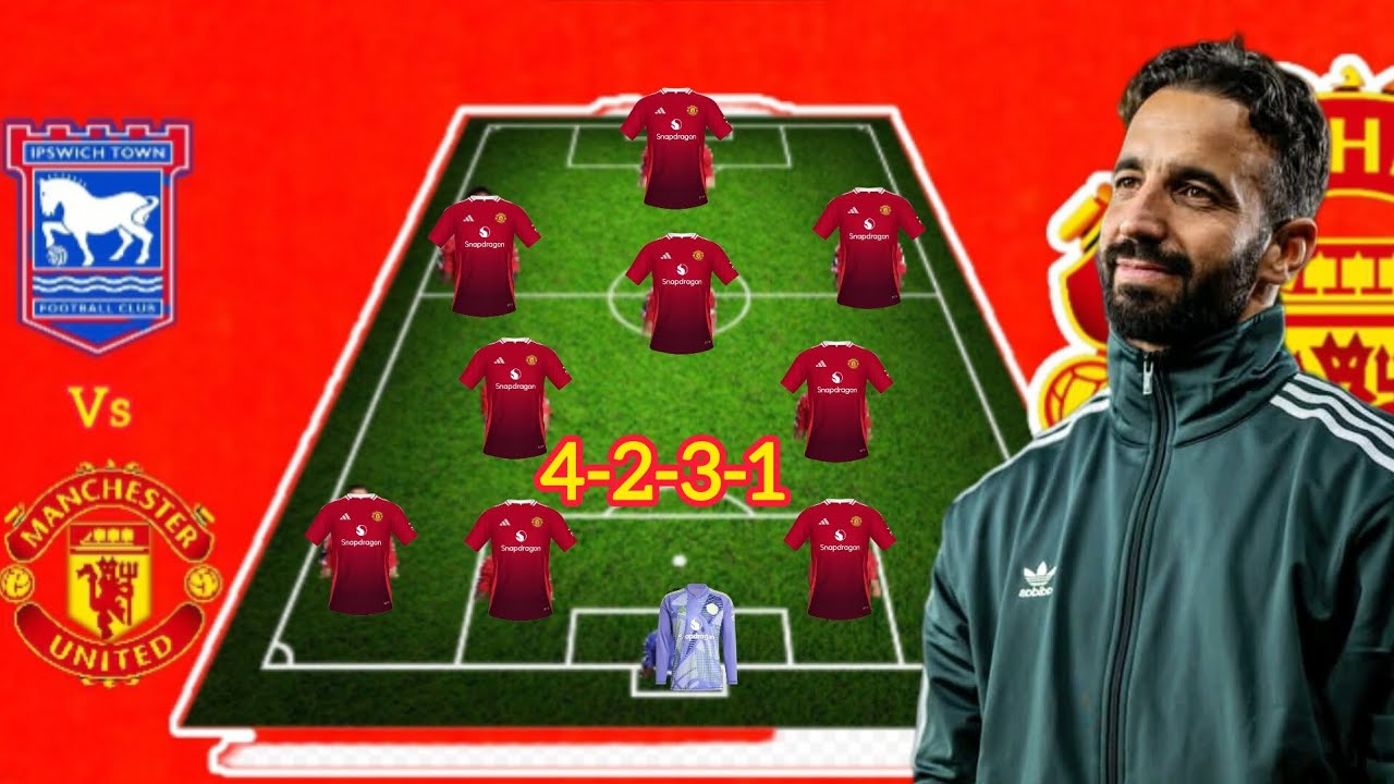TODAY'S MATCH: MANCHESTER UNITED Predicted Line-up To Beat IPSWICH TOWN ...