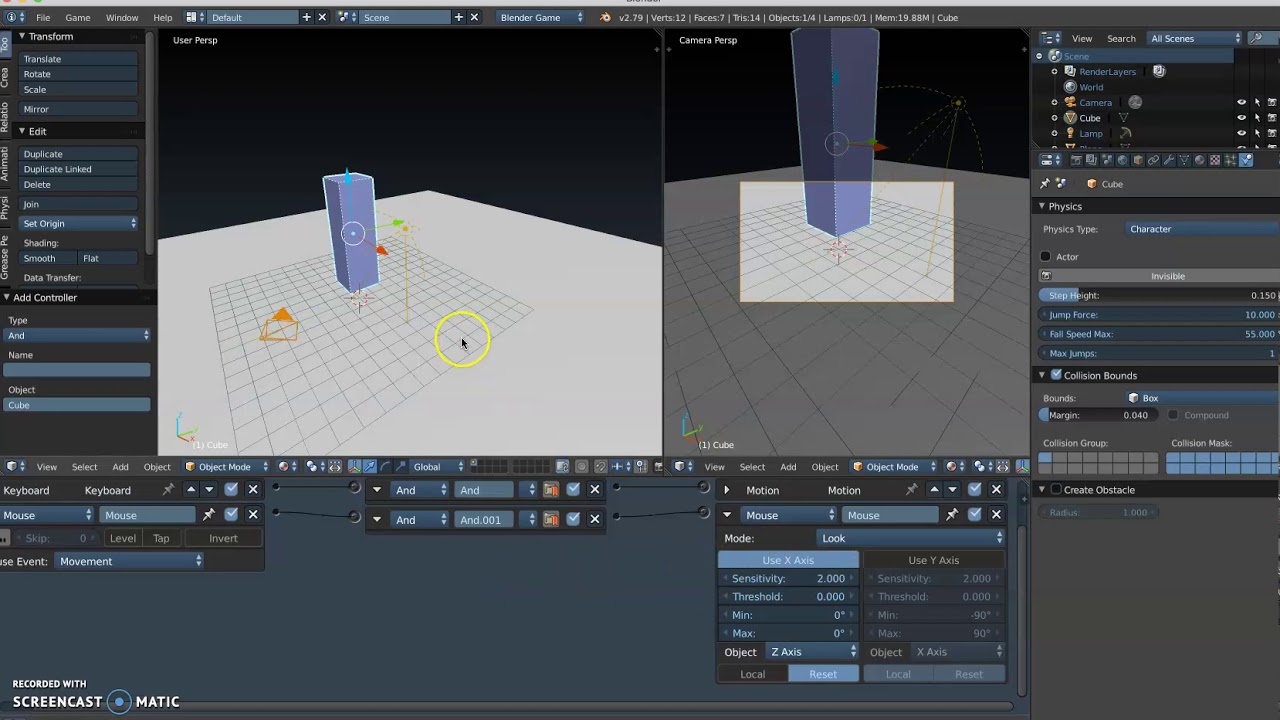 Setting up Mouse Look in the GE - YouTube