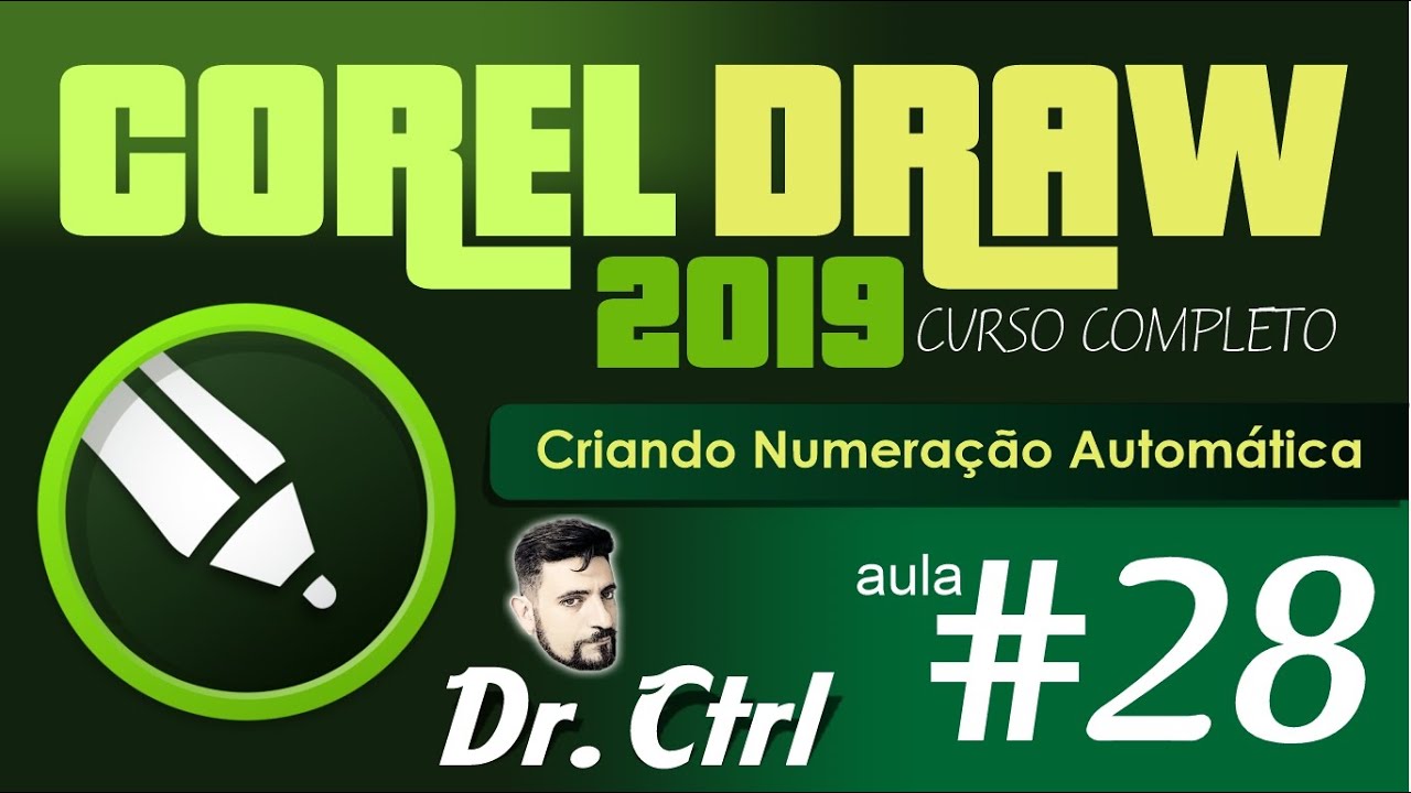#28 | Corel Draw 2019 Criando Numeração Automática - YouTube