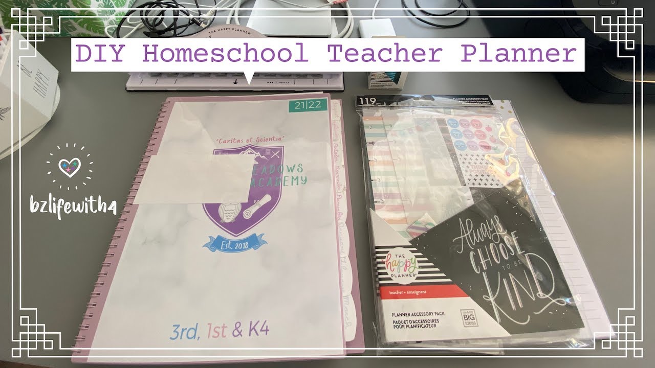 My DIY Homeschool Teacher Planner - YouTube