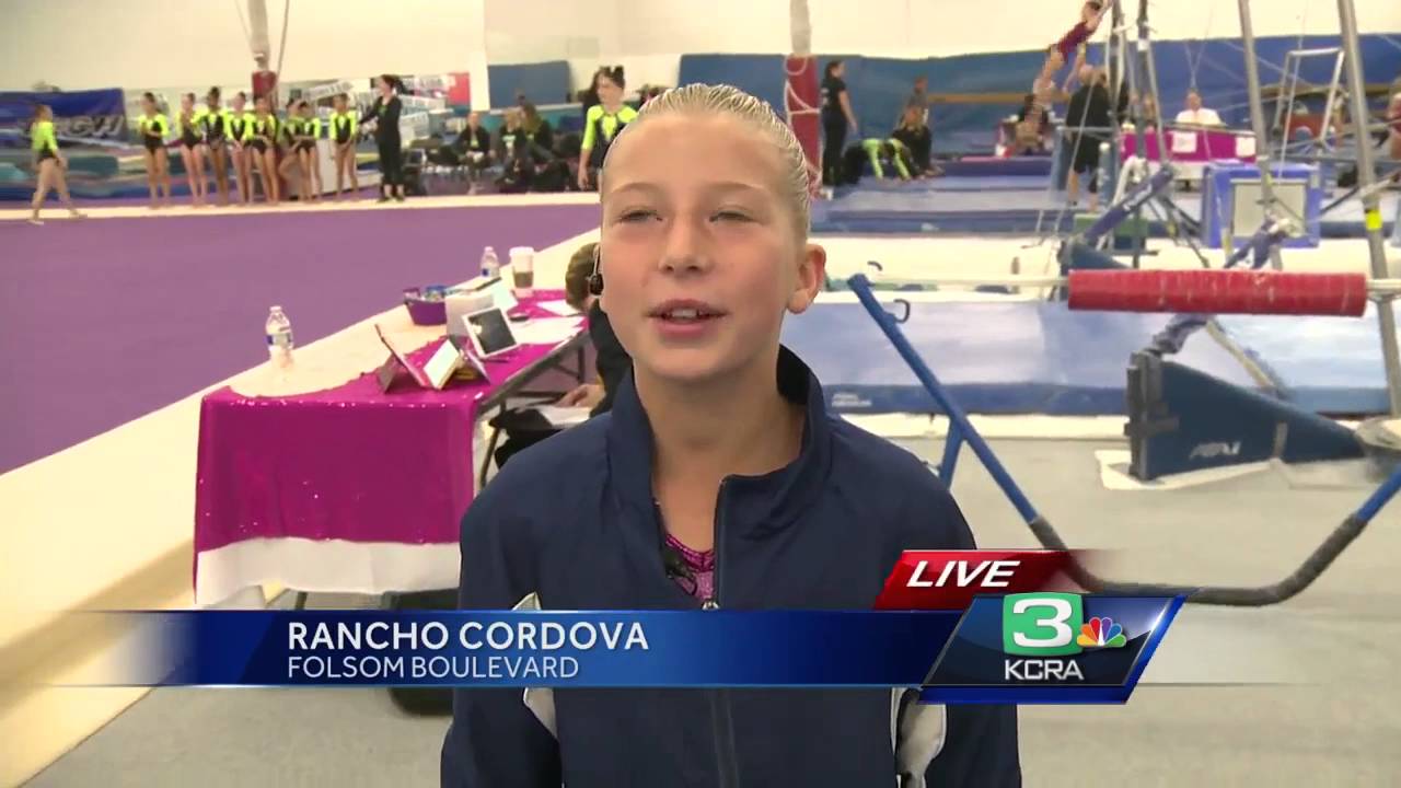 Gymnasts “get down” at the Disco-Tech Invitational - YouTube