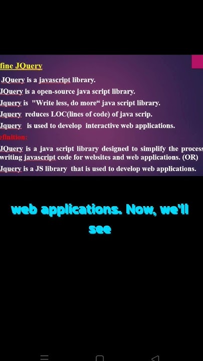 What is jQuery? - YouTube