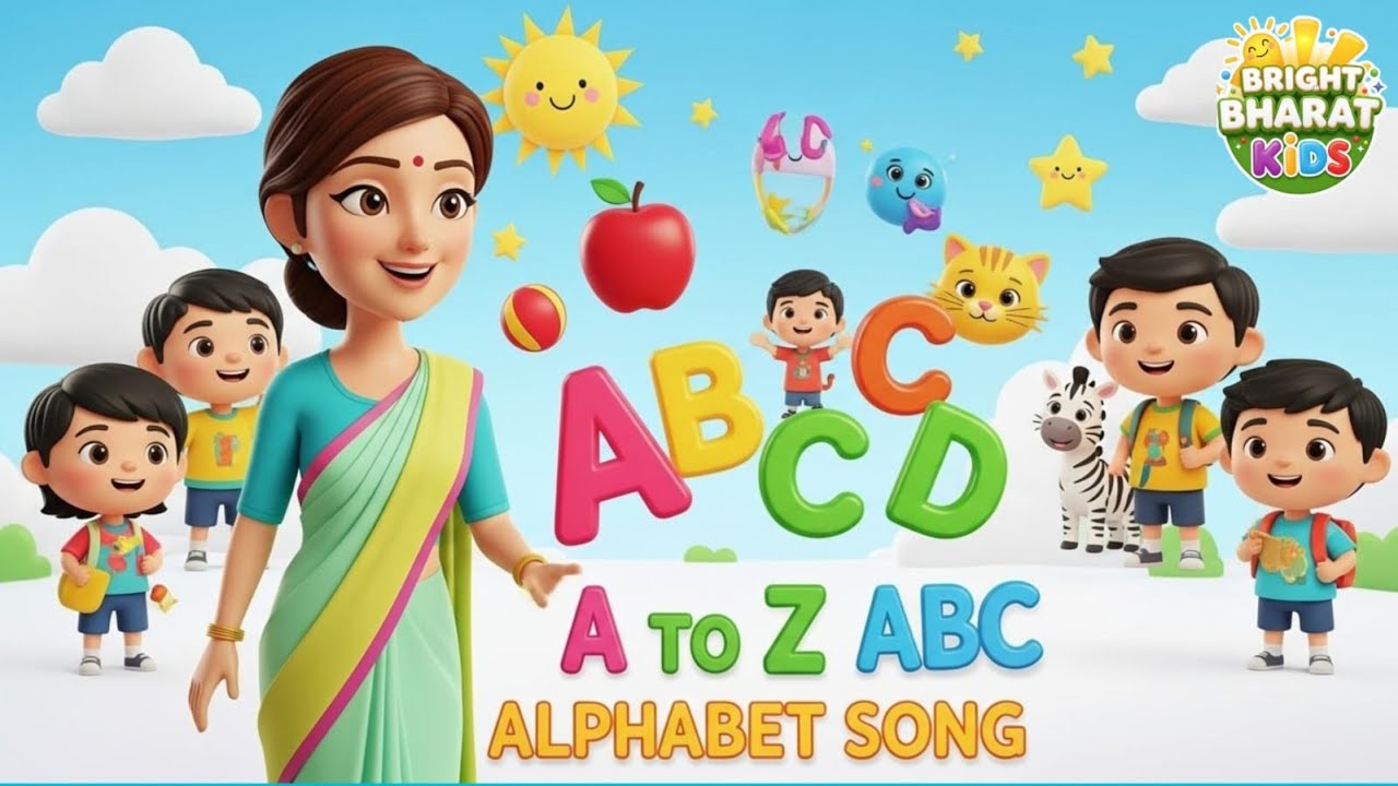 A to Z Alphabet | ABC Learning for Kids | Bright Bharat Kids - YouTube