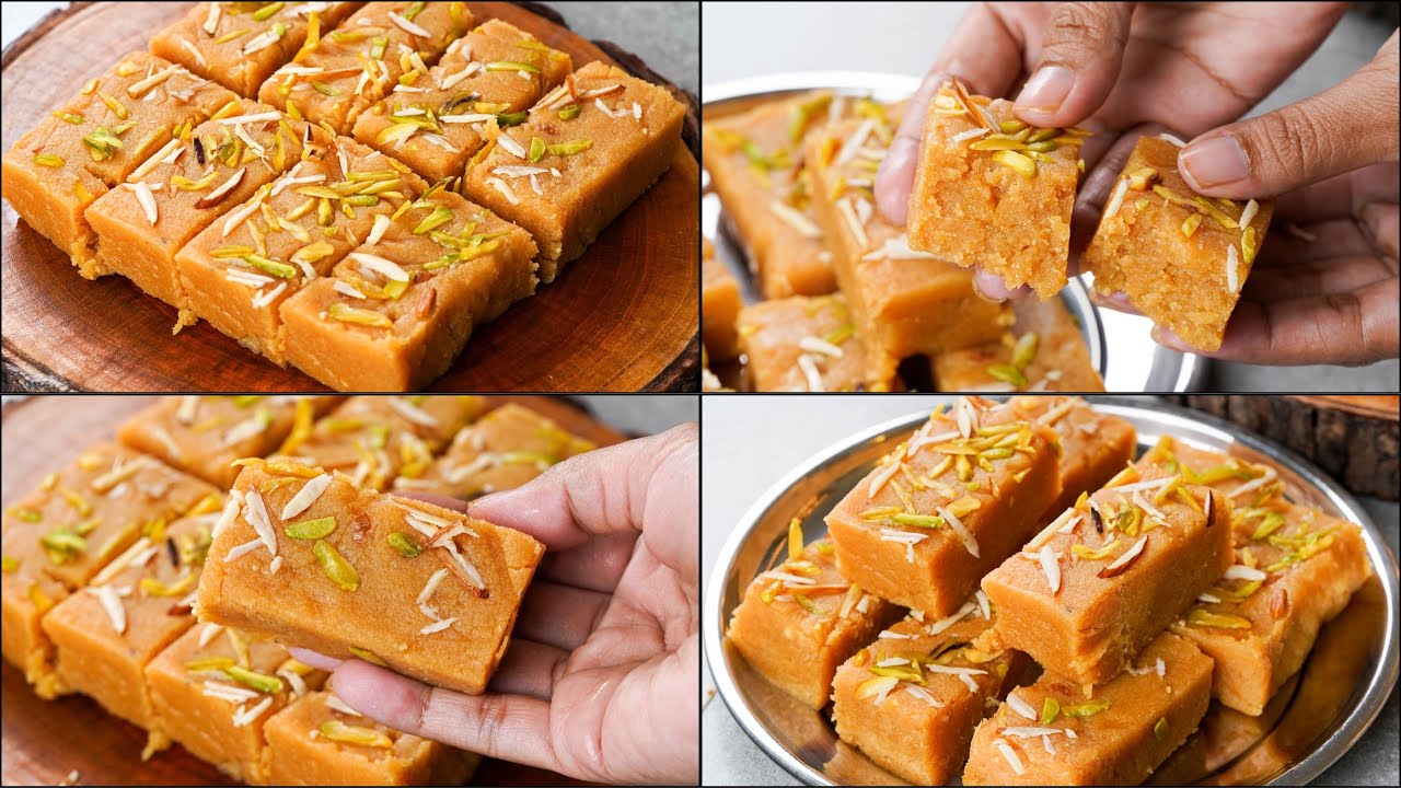 Besan Milk Cake Recipe | Milk Cake Recipe | Besan Barfi With Milk ...