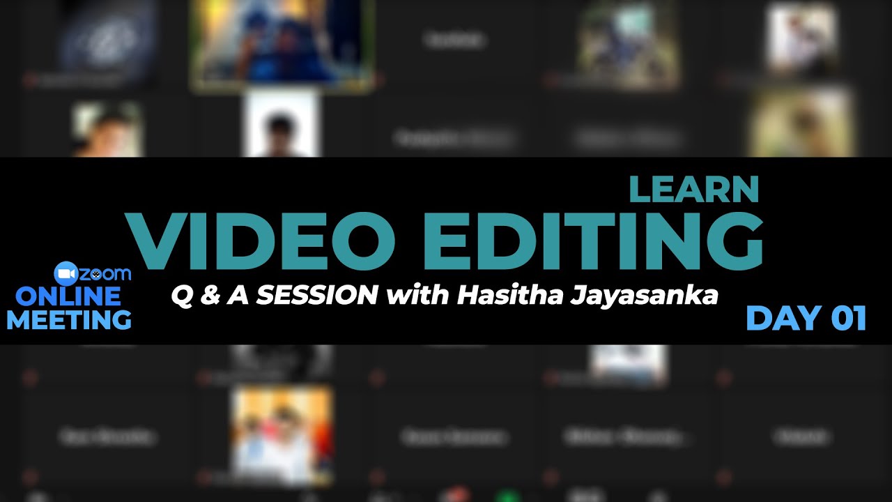 Learn Video Editing | Workshop Day 01 | Zoom Meetup - YouTube