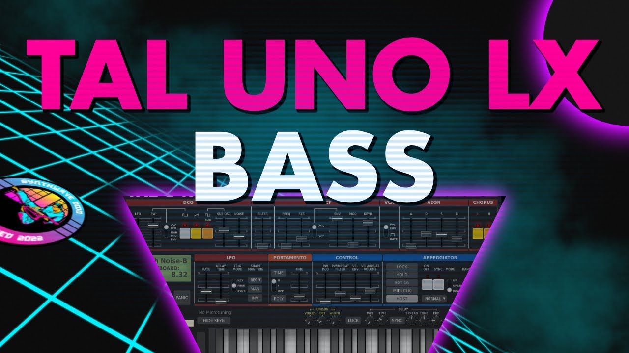 Synthwave bass tutorial - TAL U NO LX (synthwave sound design & synthesis) - YouTube
